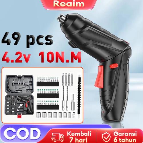 Jual Bor Mini Mesin Cordless Screwdriver 4.2V Mesin Bor set 49 Mesin ...