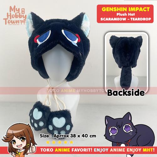 Jual Topi Anime Genshin Impact Scaramouche Scarameow Teardrop Cosplay ...