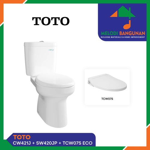 Jual Toto - Closet + Kloset + Toilet Duduk Cw 421 Jp J Cw421J White Eco ...