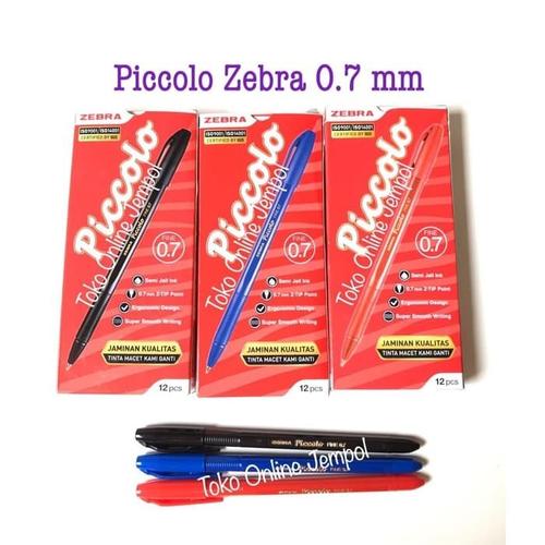 Jual BOX Pulpen 0.7 Piccolo Zebra Pen Lusin 0,7 Picollo Pena BOX ...