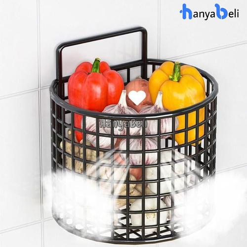 Jual Rak Penyimpanan Bawang Putih Jahe Rak Keranjang Dapur Besi Wadah ...