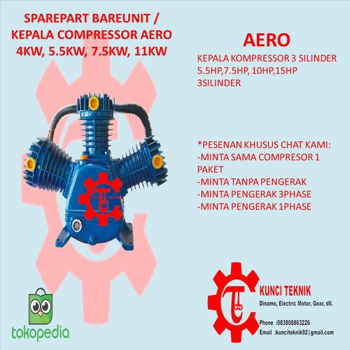 Jual Kompresor Angin 5hp Air Compressor Bare Unit Kepala Kompresor Head ...