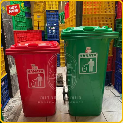 Jual TEMPAT SAMPAH PLASTIK RODA 100 - 120 LITER HANATA 4002-4003 TEMPAT ...