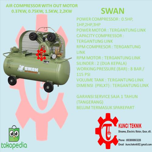 Jual SWAN Kompresor Angin 1hp Air Compressor WITH OUT MOTOR W/O - Kota ...