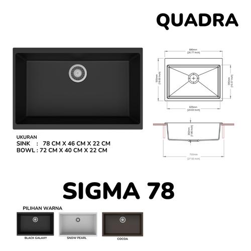Jual Quadra Kitchen Sink Granite - Bak Cuci Piring Granit Sigma 78 ...