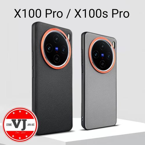 Jual Leather Case Titanium For Vivo X100 Pro / X100 Hardcase With Ring ...