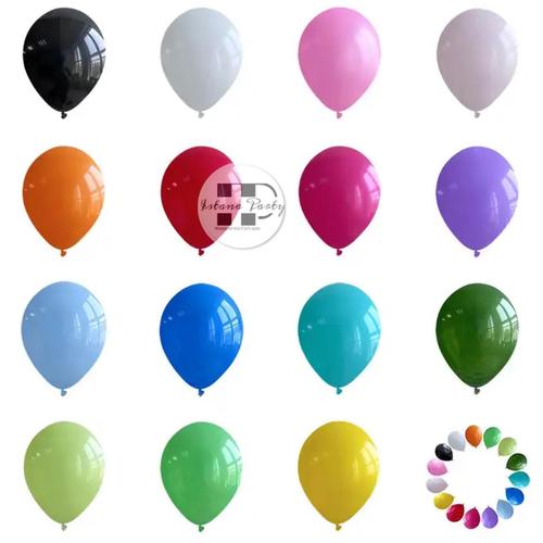 Jual Balon latex doff / balon karet polos 12inch per pack isi 100 ...
