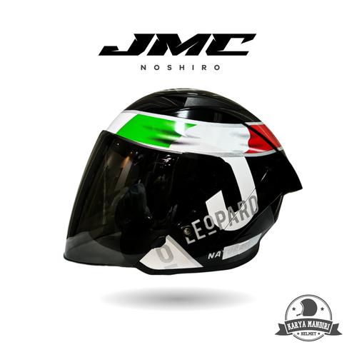 Promo Helm JMC Half Face Premium Leopard Edition Hitam Glossy - Gratis ...