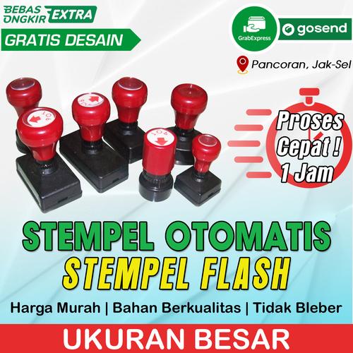 Promo Stempel otomatis ukuran besar | Free desain | Full tinta | Free ...