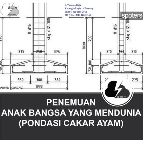 Jual PONDASI CAKAR AYAM 40 X 40 X 16CM, VARIAN BESI, 8 TULANG ...