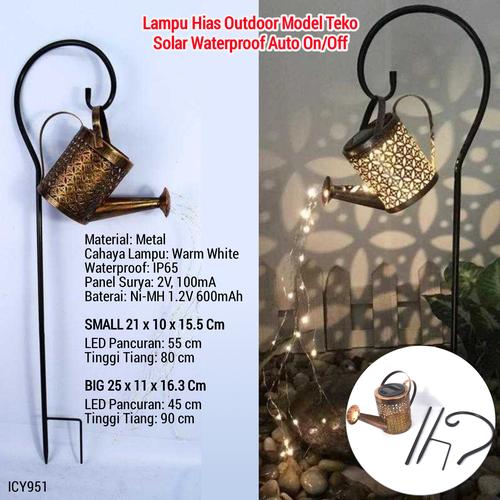 Jual Lampu Led Teko Antik Dekorasi Taman Kolam Ikan Unik Tenaga Panel ...