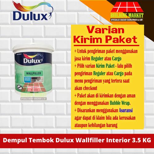 Jual DEMPUL TEMBOK PLAMIR PLAMUR TEMBOK DULUX INTERIOR 3.5 KG PAKET ...