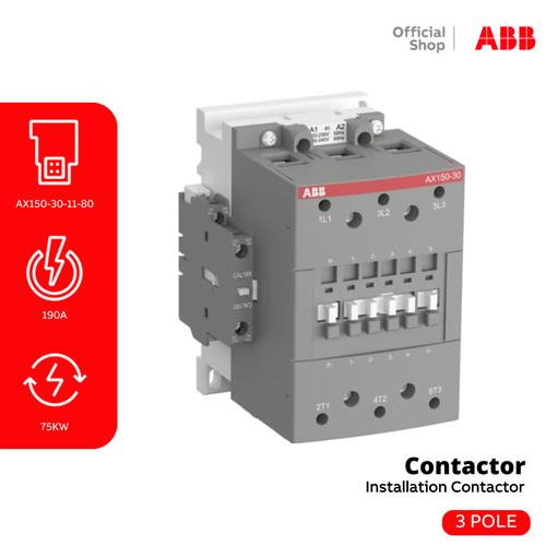 Promo ABB CONTACTOR 3P 150A 1NO 1NC AX150-30-11 1SFL991074R8011 Cicil 0% 3x - Jakarta Barat ...