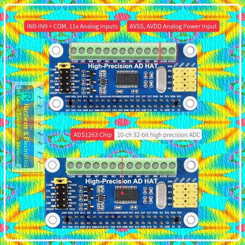 Jual ADS1263 High-Precision 10 Channel 32 Bit ADC AD HAT For Raspberry Pi or Jetson Nano - Kota ...
