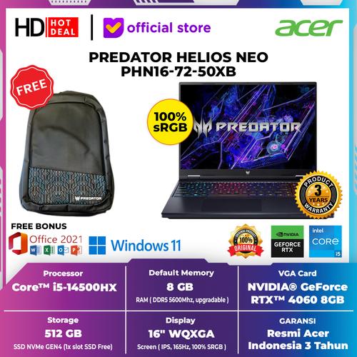 Promo ACER GAMING PREDATOR HELIOS NEO PHN16-72-50XB CORE i5-14500HX ...