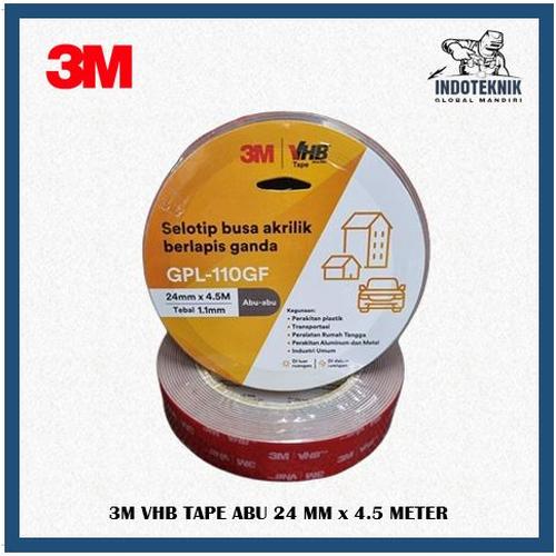 Jual 3M Double Tape VHB 24 mm x 4.5M Double Tape Abu ORIGINAL - Kota ...