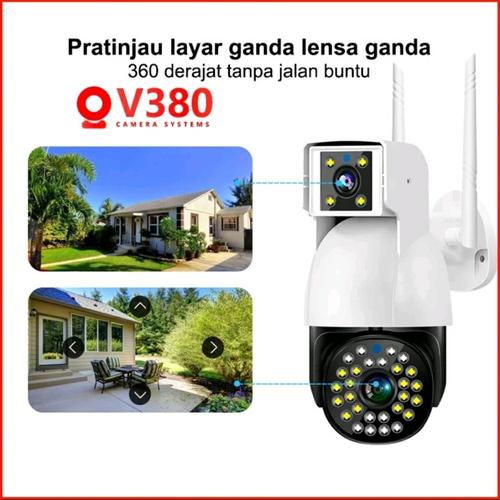 Jual New CCTV HD IP CAMERA DUAL LENS OUTDOOR PTZ SPEED DOME V380PRO ...