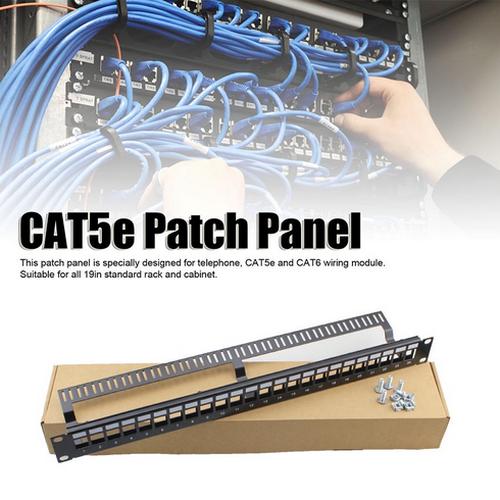 Jual Panel Jaringan / Patch Panel Barrel 24 Port Cat 6 Cat-5e RJ45 1U ...