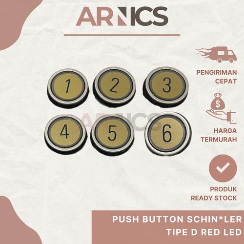 Jual Push Button Schin*ler Tipe D Red Led / Tombol Lift Schin*ler ...