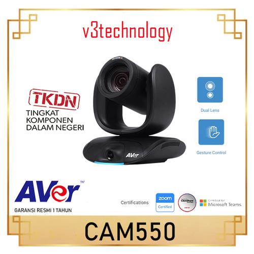Jual AVER CAM550 ( 4K - Dual Lens PTZ Camera - 24X Zoom - Gesture ...