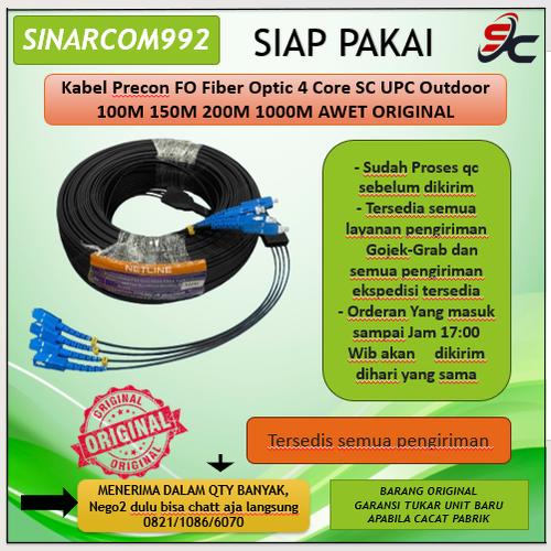 Jual Kabel Precon FO Fiber Optic 4 Core SC UPC Outdoor 100M 150M 200M ...