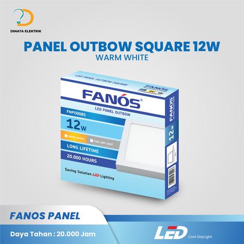 Jual Fanos Lampu LED PANEL OUTBOW SQUARE 12W Kuning (Warm White ...
