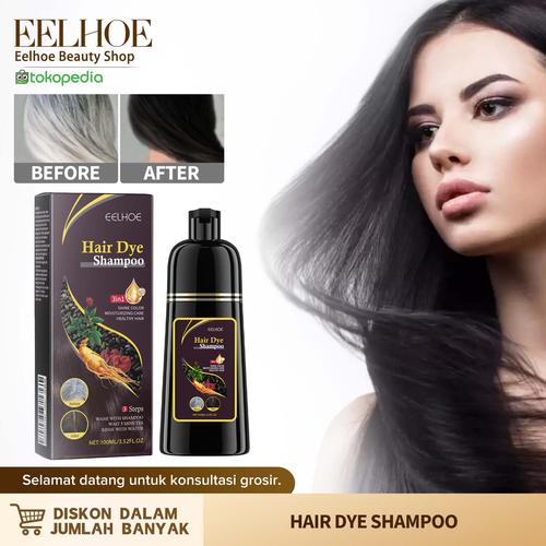 Jual Eelhoe Black Hair Dye Shmpoo Semir Rambut Plant Bubble Hair Dyeing ...