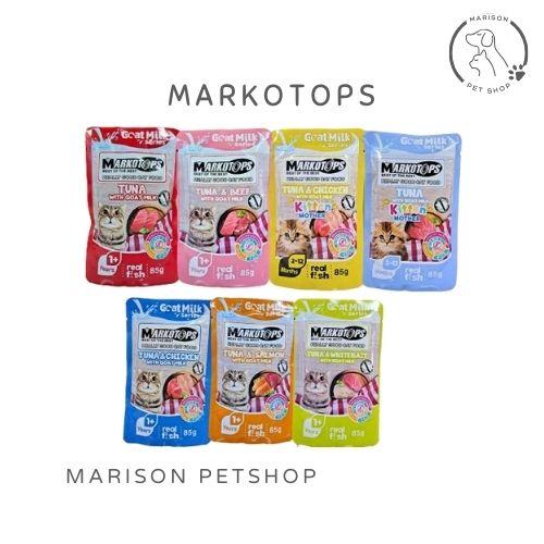 Jual MARKOTOPS SACHET 85GR MAKANAN BASAH SACHET KUCING 85GR FOR ADULT ...