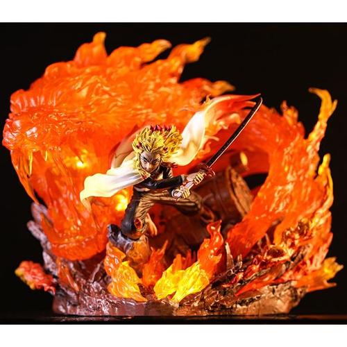 Jual Action Figure LED Kyojuro Rengoku Kimetsu No Yaiba Mugen Train Arc ...