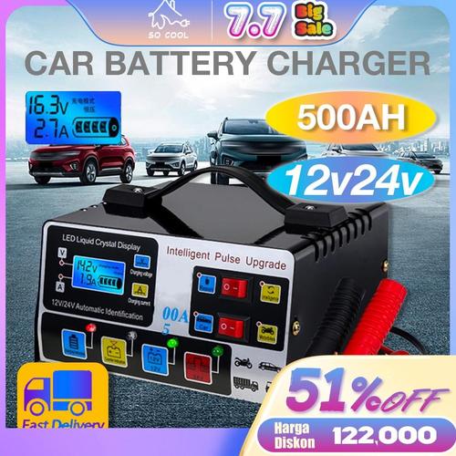 Jual Charger Aki Otomatis Smart Intelligent Auto Repair Mobil Motor Kapal Truck Portable 700W 12 ...