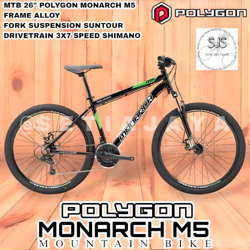 Jual Sepeda Gunung MTB 26 Inch POLYGON MONARCH 5 M5 Alloy 3x7 Speed Rem ...