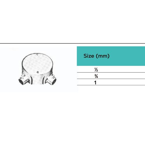 Jual EMT Set Screw Circular Surface Boxes (two ways ; angle) - Kab ...