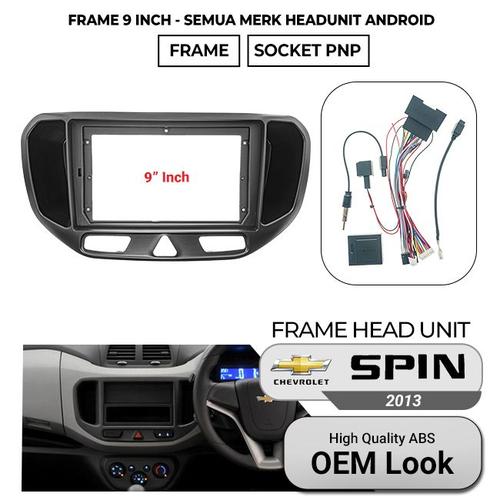 Jual Frame Head Unit Chevrolet Spin 9 " inch OEM - FRAME+SOCKET - Kota ...