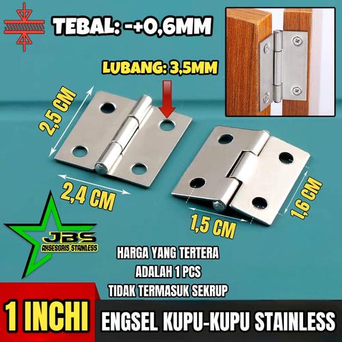 Jual ENGSEL KUPU 1" INCHI STAINLESS - ENGSEL PLAT PINTU, JENDELA ...