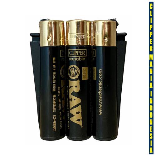 Jual Clipper Lighter RAW Black & Gold (Korek Api) - Jakarta Selatan ...