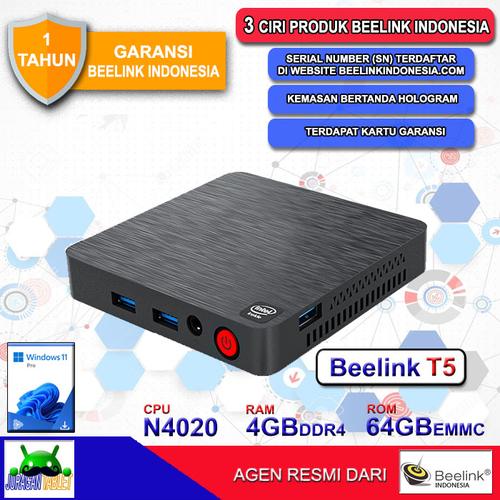 Jual Mini PC Beelink T5 Intel N4020 4/64GB HDMI WiFi 4K Windows 11 Pro ...