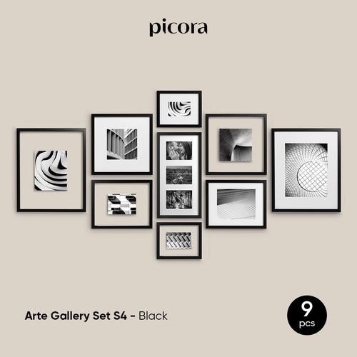 Jual PICORA ARTE Gallery Set S4-Frame Pigura Bingkai Foto Dinding-9pcs ...