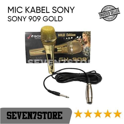 Jual MIC Kabel SONY SN 909- MICROPHONE eSONYe MIC KABEL - GOLD Edition ...