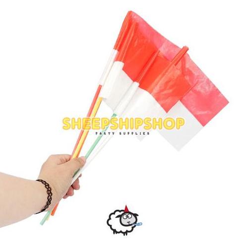 Jual BENDERA STIK 35cm MERAH PUTIH (1 bungkus isi 50) Bendera HUT RI ...