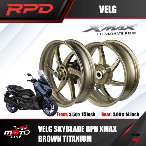 Jual Velg XMAX 250 RPD Skyblade Casting Wheel F: 3.50x15 & R: 4.00x14 ...