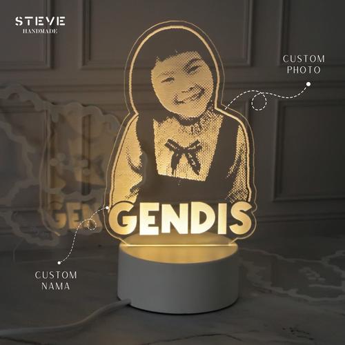 Jual Lampu Tidur LED Akrilik Custom Wajah / Gambar LT2001 Kado Unik ...