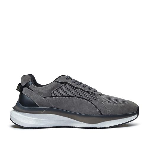 Promo Prabu - Sepatu Sneakers Kulit Suede Pria Bumi Grey Abu-Abu - 43 ...