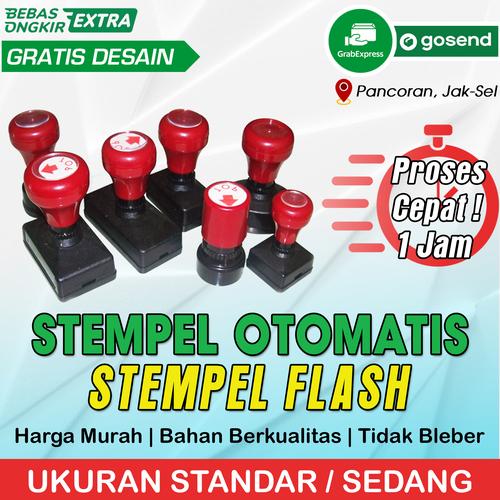 Promo Stempel otomatis ukuran sedang | Free desain | Full tinta |Free ...