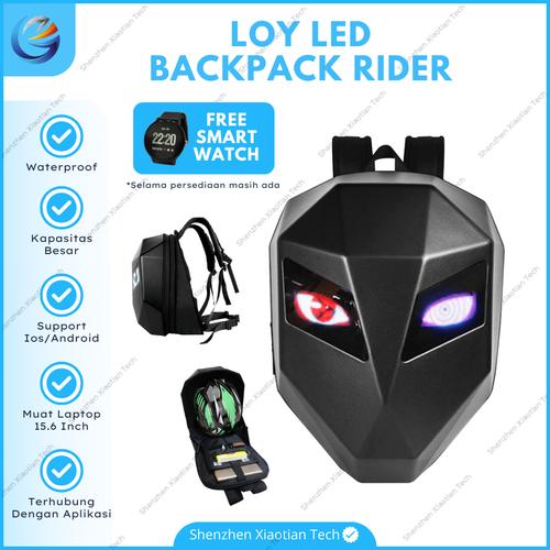 Promo Tas Ransel Backpack Pria Hard Shell Men Knight Rider LOY LED ...