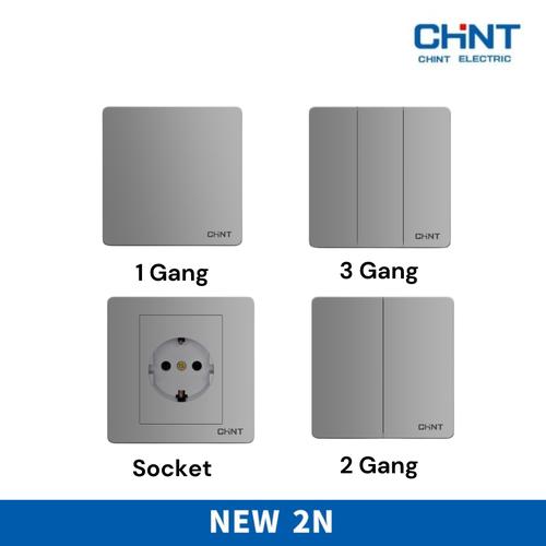 Jual CHINT NEW2M - SILVER SERIES - 1 gang - 2 gang - 3 gang - standart ...