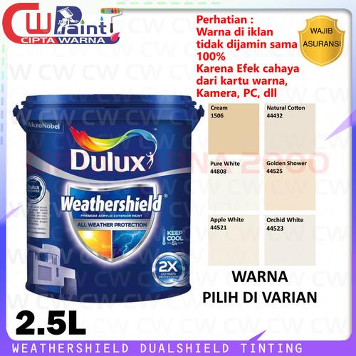 Jual Dulux Weathershield DS Tinting Cat Dinding Tembok Eksterior Putih ...