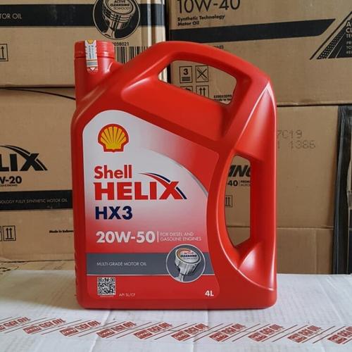 Jual Oli Shell Helix HX3 SAE 20w-50 Galon 4 Liter 100% ASL - Kota ...