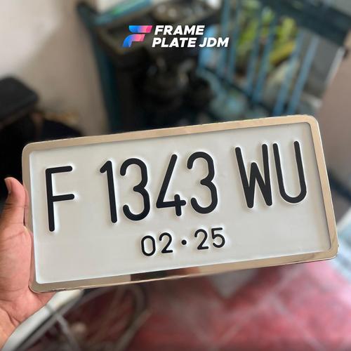 Jual (SETENGAH SET) Frame Stainless JDM + Plat Mobil JDM | Frame Plate ...