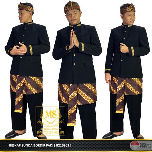 Jual BESKAP SUNDA BORDIR PADI [ B210903 ] PAKAIAN ADAT - XXL - Kab ...