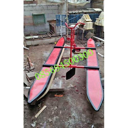Jual sepeda air bebek bebekan mini/perahu fiber/sampan dayung/perahu ...